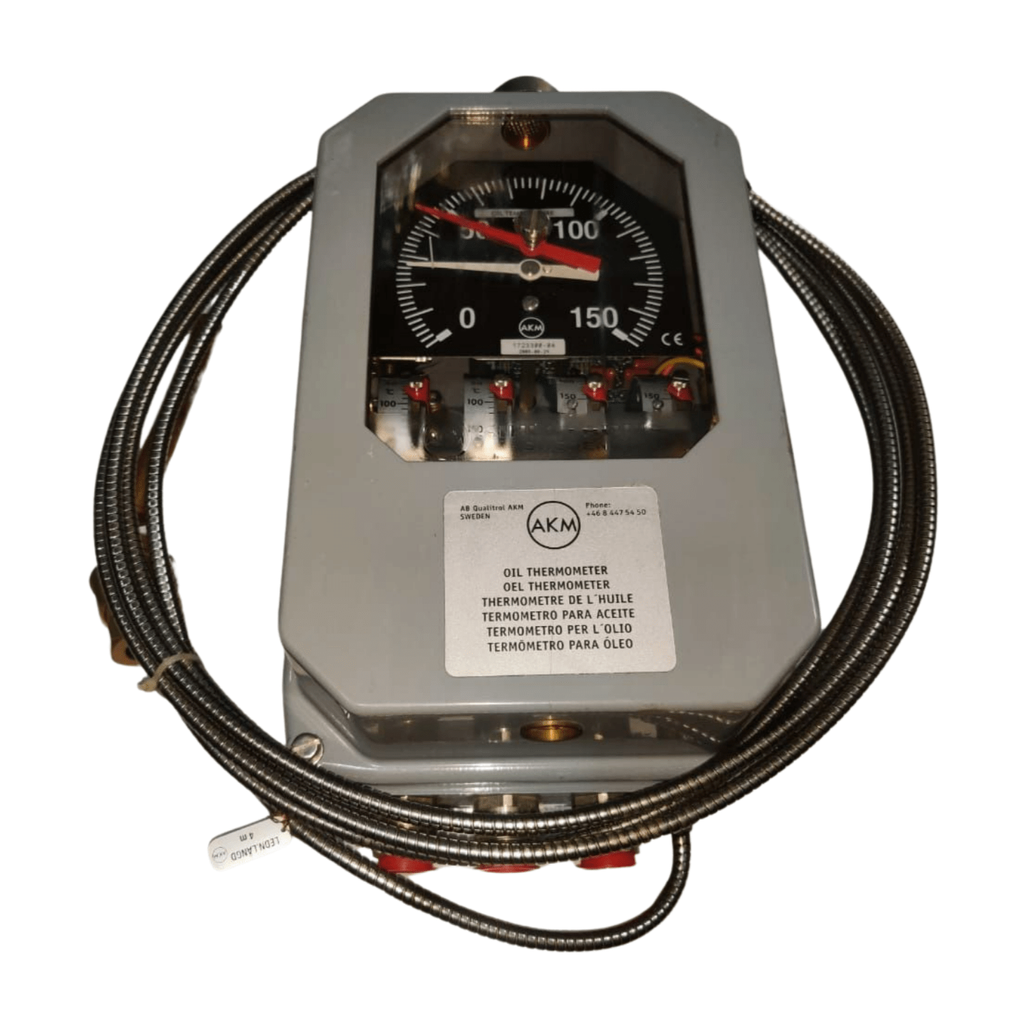 Oil Temperature Gauge Make Qualitrol (Sweden) 150° C 4 meter 4 switch ...